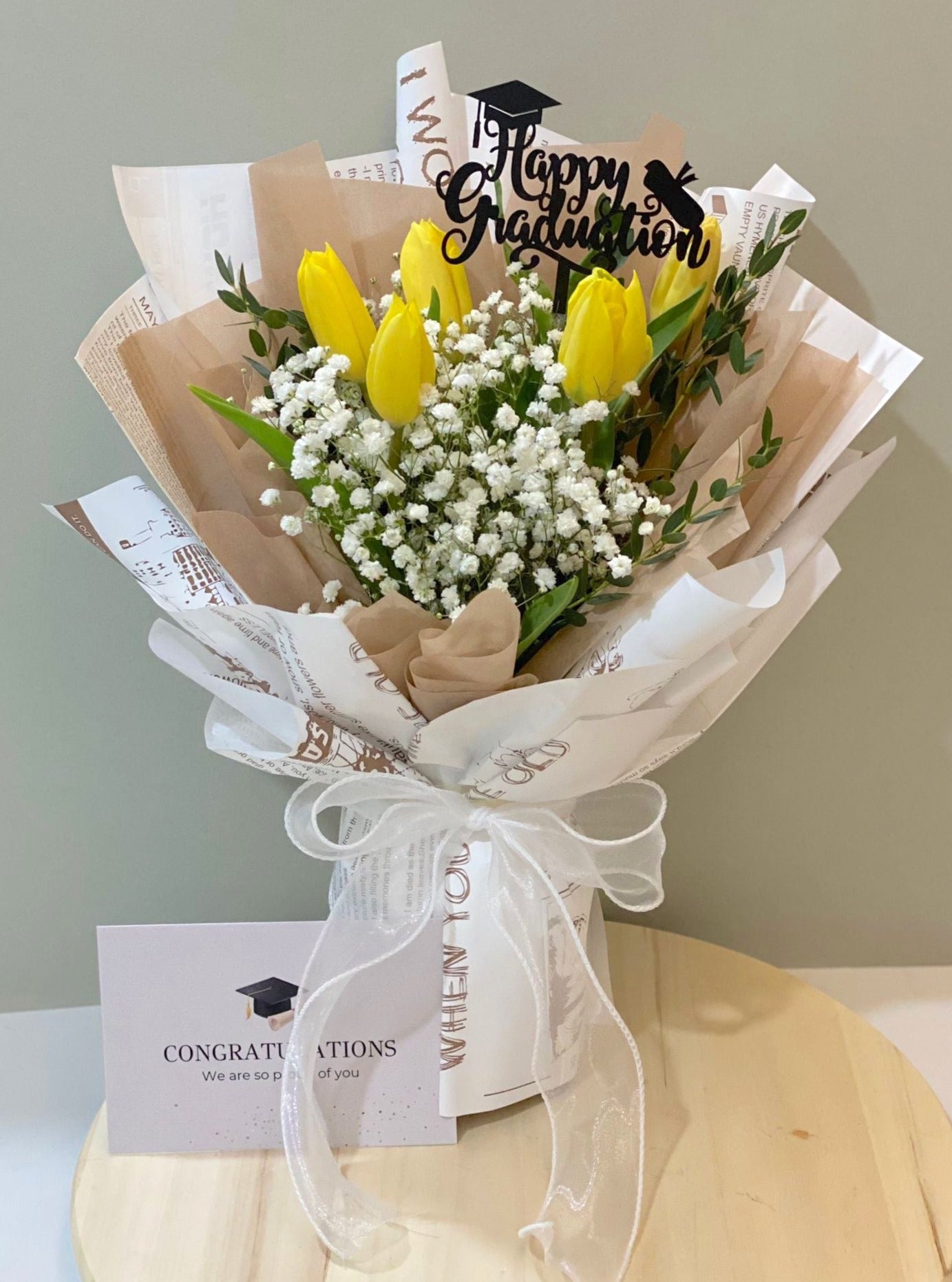 Graduation Flower Bouquet - Victory – www.wgifts.sg