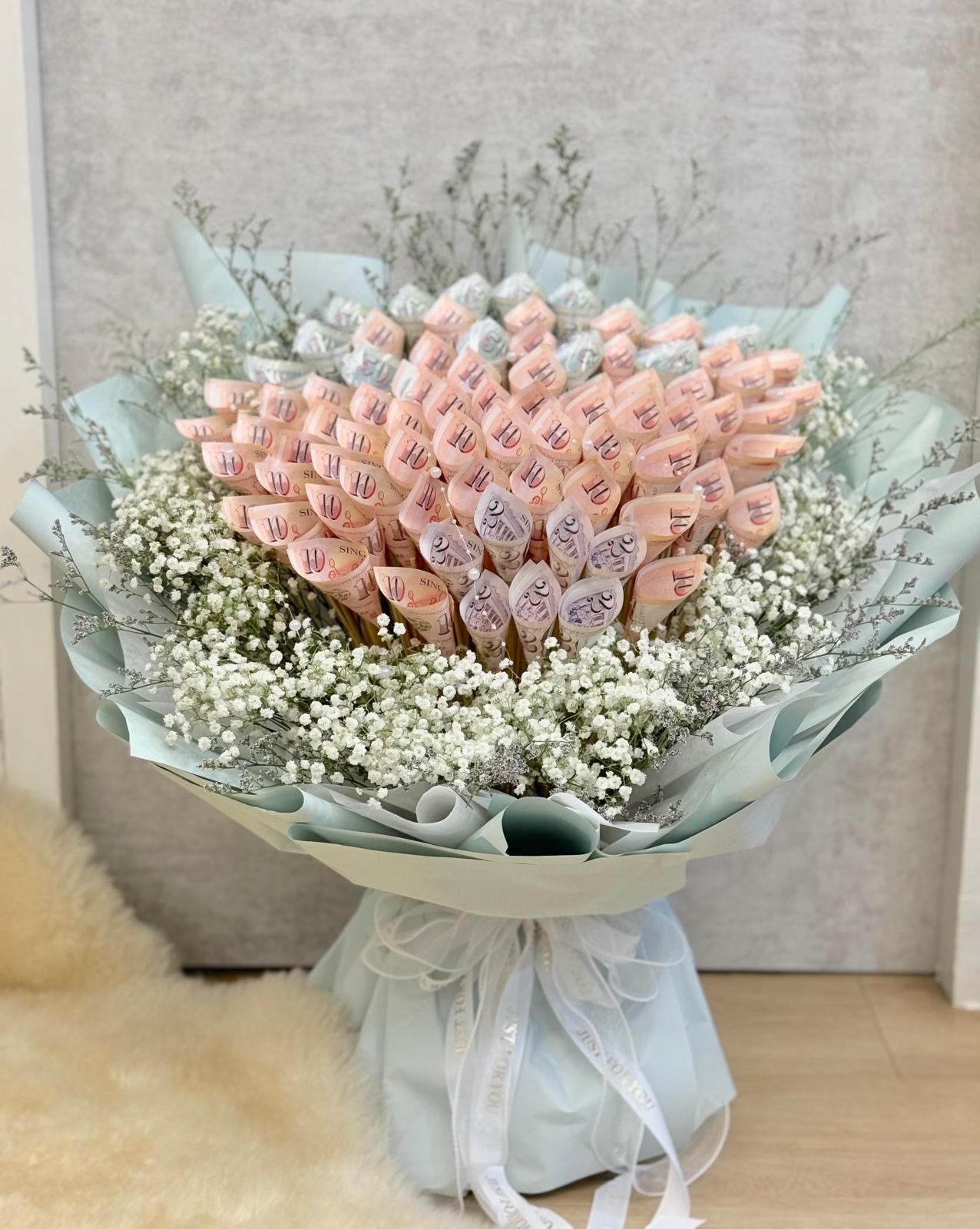 Grandiose Money Bouquet - Money Cone – www.wgifts.sg