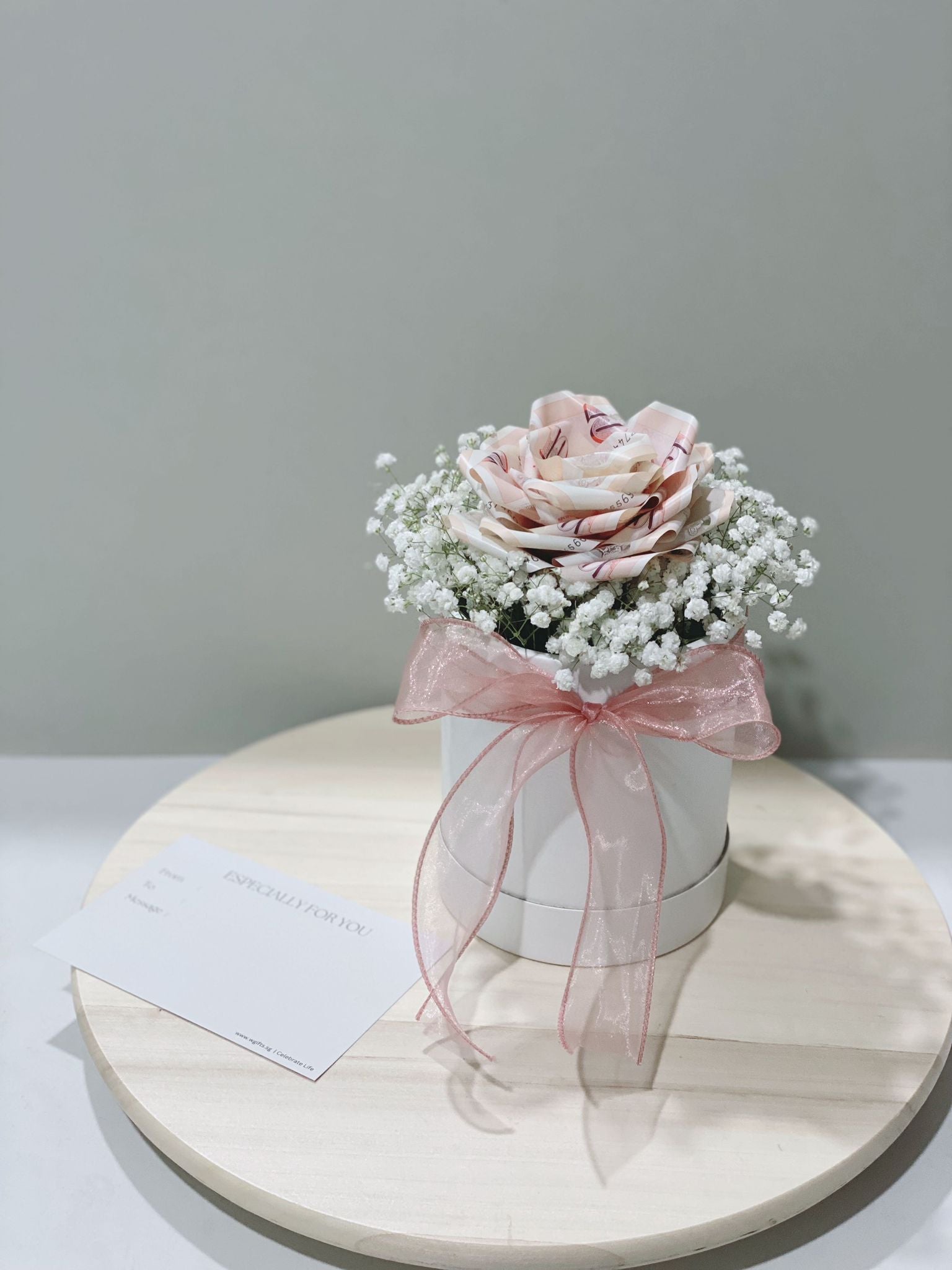 Money Bloom Box - Single Money Rose – www.wgifts.sg